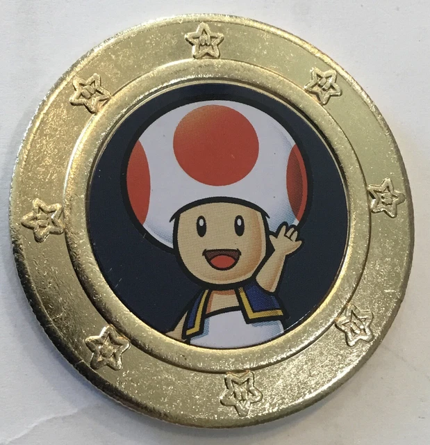 NINTENDO SUPER MARIO Brothers Toad Coin Medal £4.75 - PicClick UK