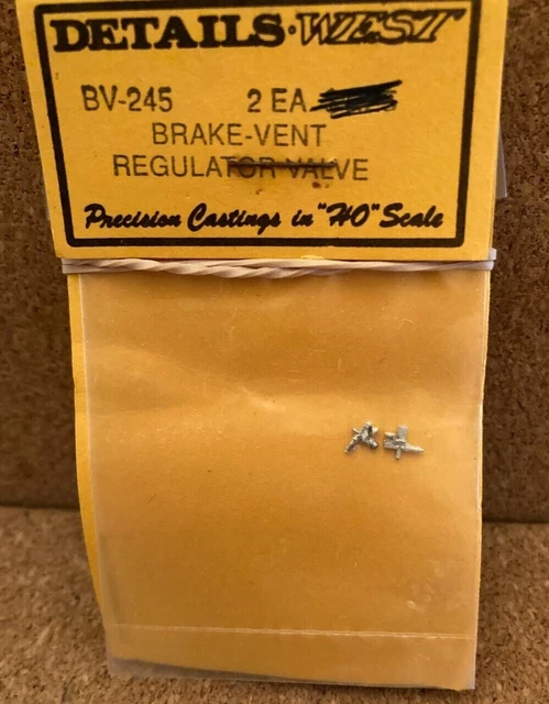 DETAILS WEST BV-245 BRAKE VENT REGULATOR VALVE Model Railroad Parts HO ...