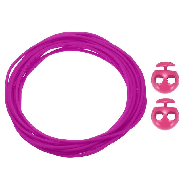 HOLLOW PIPE RUBBER Cords with 2-Hole Plastic Cord Locks for DIY, Red ...