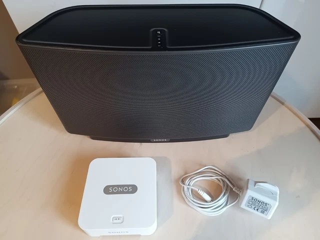 SONOS PLAY:5 WIRELESS Sound System Speaker - Black + Sonos Bridge White ...