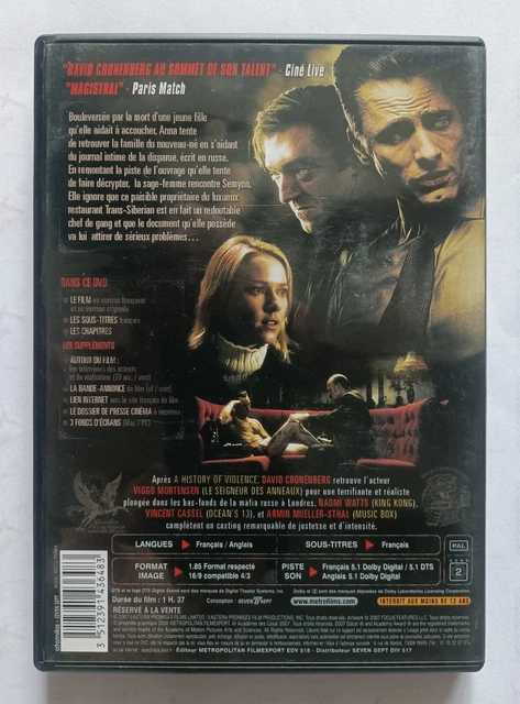 DVD LES PROMESSES DE L'OMBRE - Viggo MORTENSEN / Naomi WATTS / Vincent CASSEL EUR 4,99 - PicClick FR
