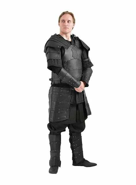VIKING FULL BODY Leather Armor set Medieval Cosplay Black Costume Larp ...