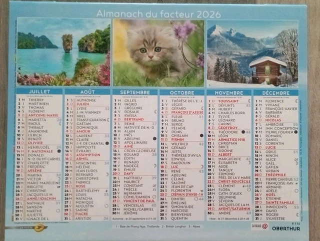CALENDRIER ALMANACH DU facteur 2026 Maxi Grilles EUR 11,50 - PicClick FR