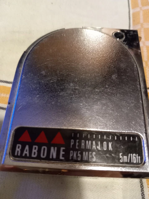 VINTAGE RABONE CHESTERMAN PERMALOK 5M/16ft,ORIGINAL TAPE MEASURE, made ...