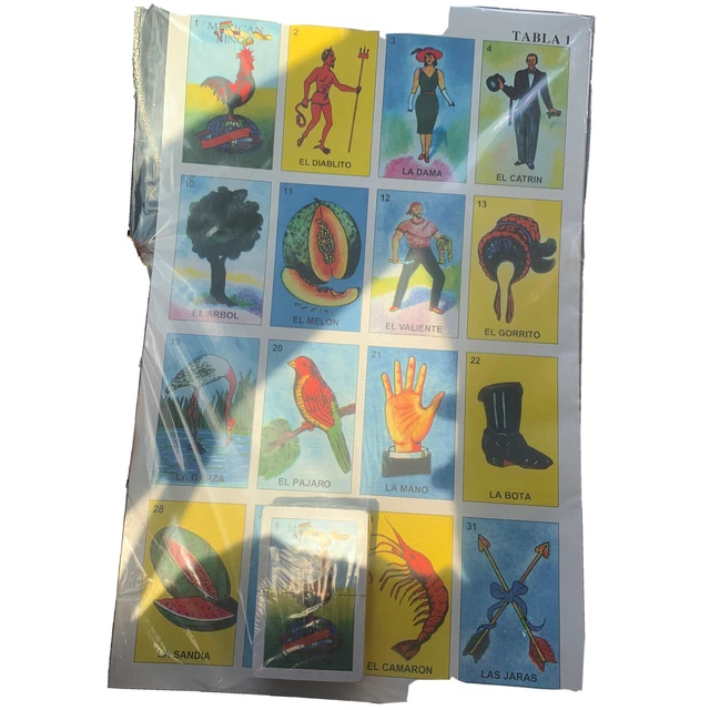 LOTERIA MEXICANA GRANDE 10 Tablas 54 Cards/Mexican Bingo EUR 9,56 ...
