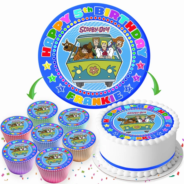 SCOOBY DOO BIRTHDAY Personalised Edible Cake Topper & Cupcake Toppers ...