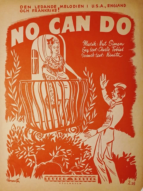 SPARTITI - NO Can Do di N. Simon e Ch. Tobias - 1945 EUR 9,99 - PicClick IT
