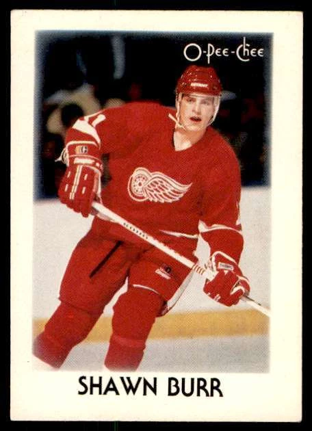 1987-88 O-PEE-CHEE LEADERS Mini Bavure Shawn Detroit Ailes Rouges #5 ...