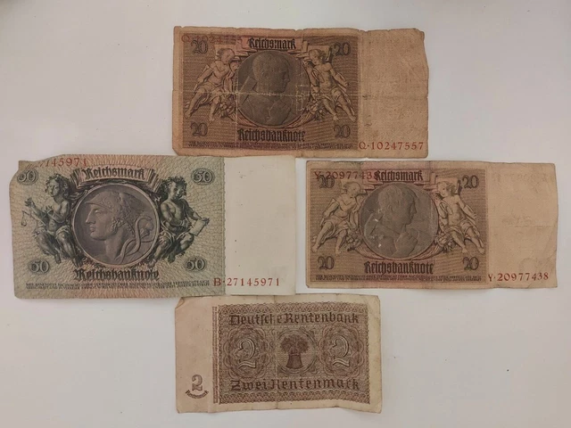 ALTE REICHSMARK GELDSCHEINE Scheine 1x Rentenmark EUR 15,00 - PicClick DE