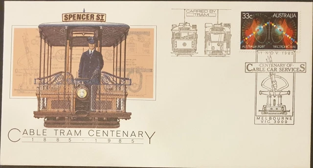 1985 APM16670 PICT.PMK. Centenary of Cable Trams. PMK & cache on ...
