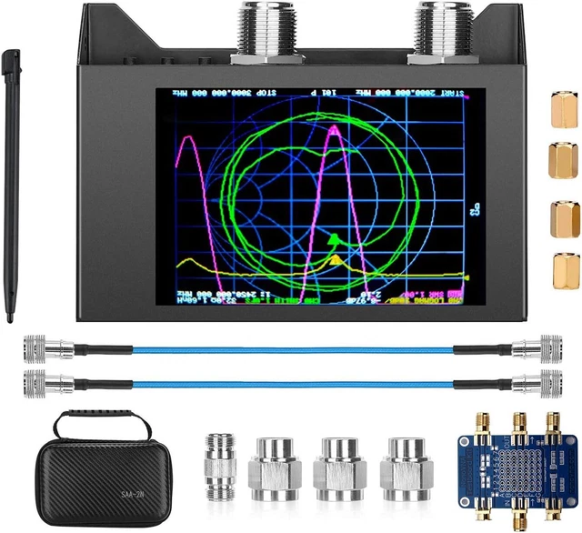 4& NANOVNA SAA-2N V2 Antenna Analyzer 50KHz-3GHz Vector Network Analyzer w/ Bag EUR 139,08 ...