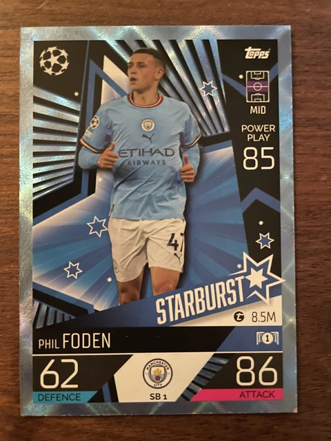 PHIL FODEN BLUE crystal Match Attax Extra 2022/2023 Card £0.99 ...