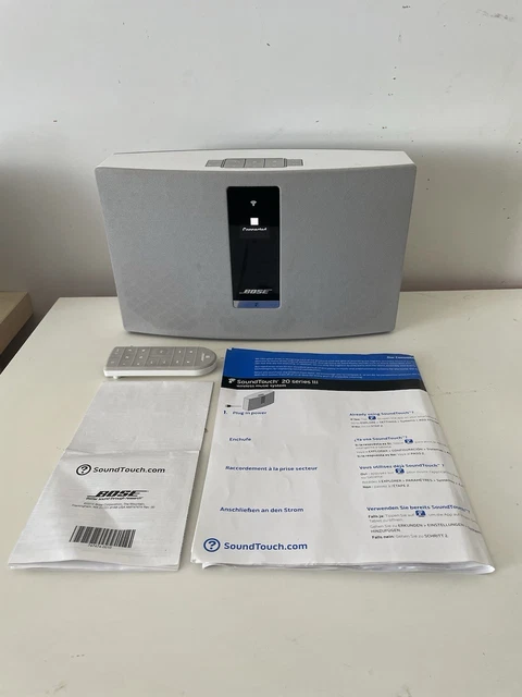 BOSE SOUNDTOUCH 20 White WiFi Bluetooth Speaker Music System + REMOTE + Manual £176.52 - PicClick UK