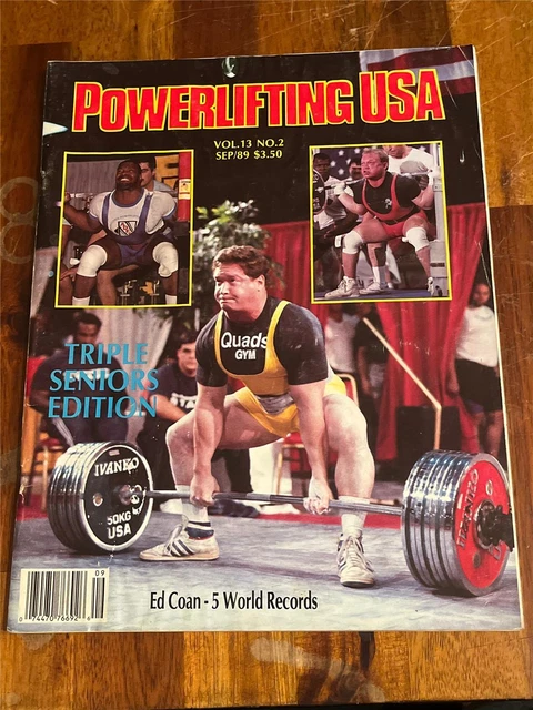 POWERLIFTING USA MUSCLE strongman bodybuilding magazine ED COAN 9-89 £ ...