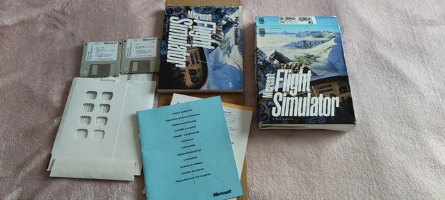 MICROSOFT FLIGHT SIMULATOR 5.0 MS-DOS 3.5" 1.44 Floppy Disks 1993 Big ...