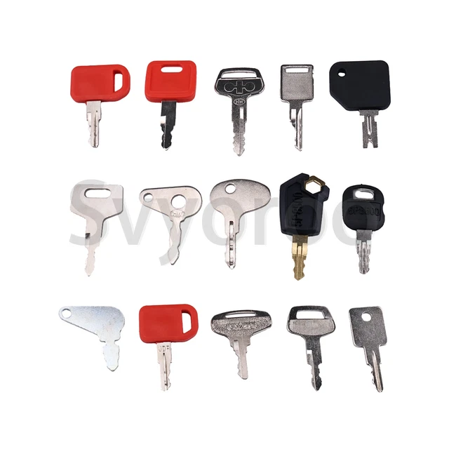 15 KEYS SET For Case Cat Hitachi Komatsu Clark JCB Heavy Equipment ...