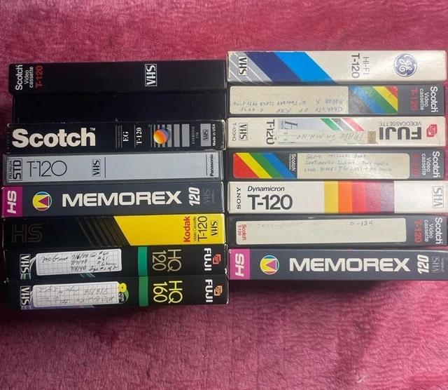BLANK VHS TAPES Lot Vintage 1980s 1990s Found Footage Various Brands £ ...