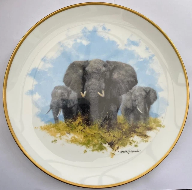 WEDGWOOD SPINK PLATE Elephant David Shepherd Wildlife Collection EUR 5 ...
