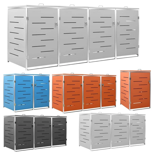 MÜLLTONNENBOX MÜLLCONTAINER MÜLLBOX Edelstahl Gartenbox Verkleidung ...