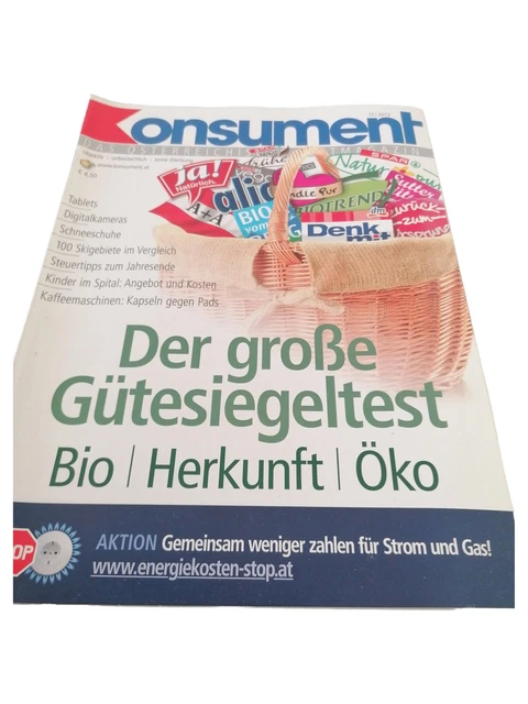 KONSUMENT MAGAZIN 12/2013 Tests Bio Tablettes Caméras EUR 5,95 ...