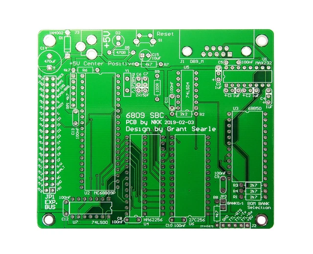 MC6809 SINGLE BOARD Computer PCB Bare Board; 6809 SBC; NEW [1pcs] $14. ...