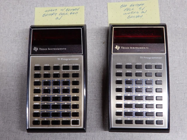 TEXAS INSTRUMENTS TI Programmer Vintage Calculators (2) For Parts or ...