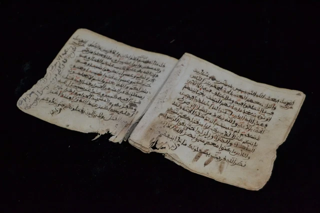 ANTIQUE QURAN HANDWRITTEN Cursive Book Arabic Islamic RARE ManuscrIpt ...