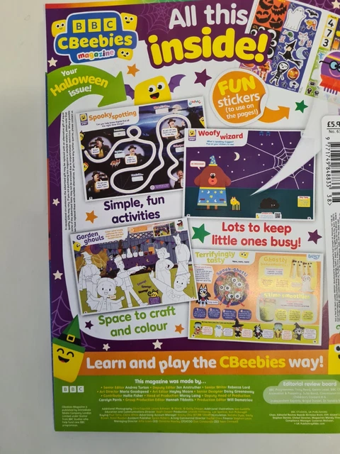 BBC CBEEBIES MAGAZINE #638 2024 Bluey Duggee Peter Rabbit + Trick or ...