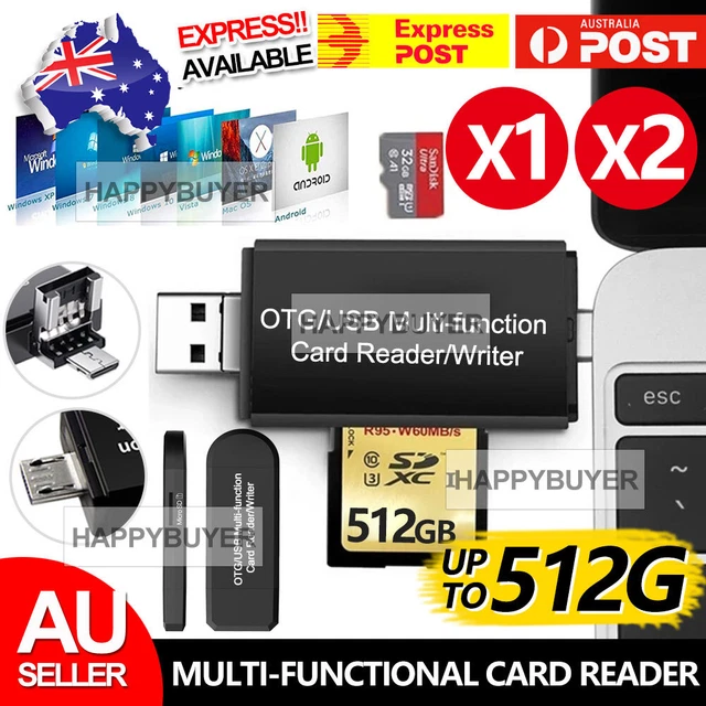 MICRO USB OTG to USB 2.0 Adapter SD/Micro SD Card Reader For ...