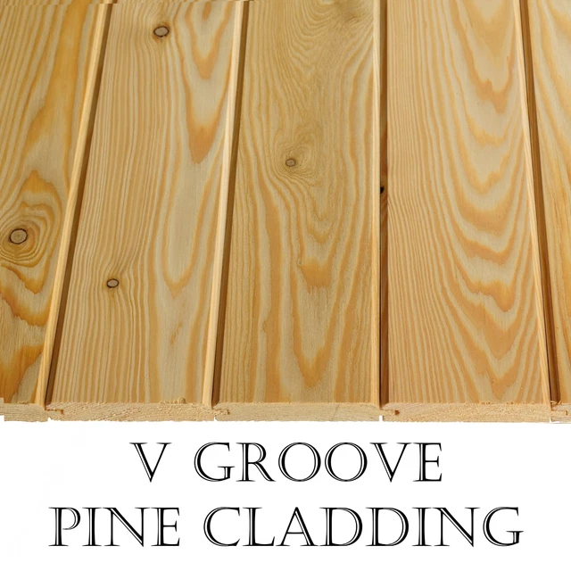 PINE TIMBER CLADDING Matchboard Tongue & Groove V 9x95mm T&G Wood ...
