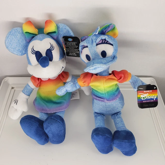 DISNEY MINNIE MOUSE and Daisy Duck Rainbow Collection Plush Toy Set of ...