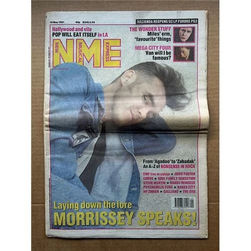MORRISSEY NME MAGAZINE MAY 18 1991 MORRISSEY COVER WITH MORE INSIDE ...