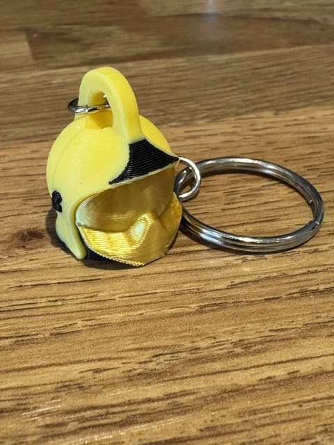 FIREMAN HELMET KEYCHAIN Yellow 3D Printed MSA Dräger Gallet Style ...