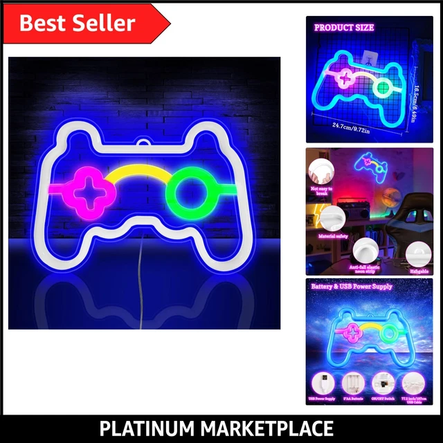 GAME NEON SIGN, Neon Light Gaming LED Lights, Non-Dimmable Blue Light ...