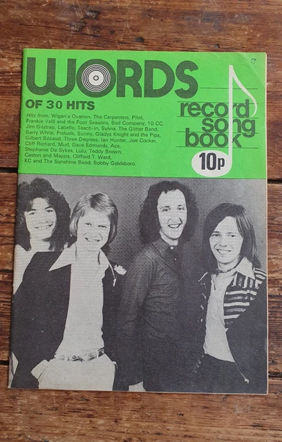 WORDS RECORD SONG Book Magazine -1970s - Pilot, Kenny, Alice Cooper ...
