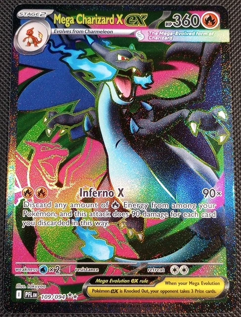 POKEMON PHANTASMAL FLAMES Charizard X Ex Full Art NM+ 109/094 £54.40 ...
