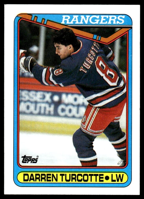 1990-91 TOPPS #48 Darren Turcotte New York Rangers recrue hockey carte ...