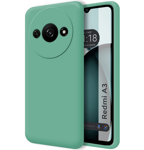 COVER SILICONE LIQUIDO Ultra Morbida per Xiaomi Redmi A3 Colore Verde ...