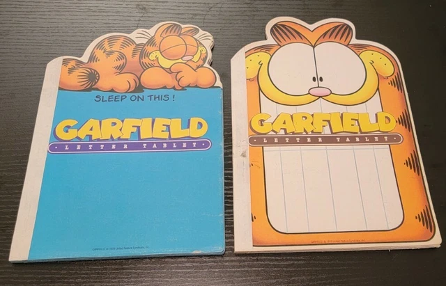 VINTAGE MEAD 1978 GARFIELD Letter Tablets Lot of 2: 10" x 6 3/4" £14.75 ...