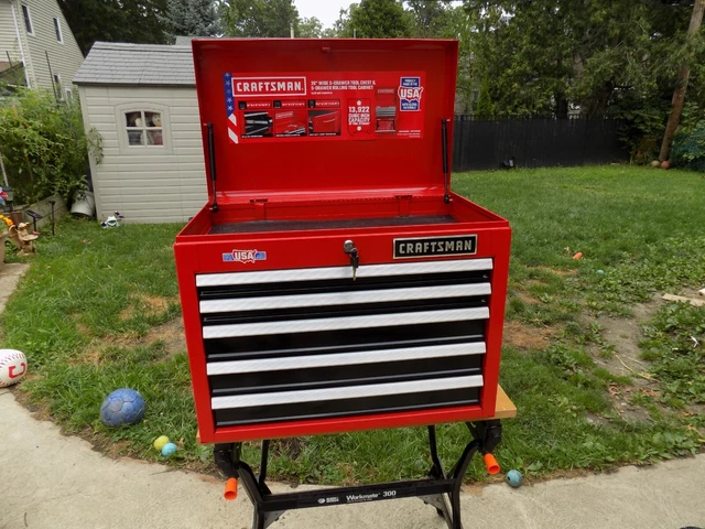 CRAFTSMAN PORTABLE 20.5-IN Ball-bearing 3-Drawer Red Steel Lockable ...