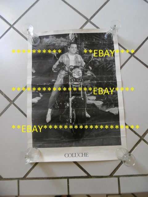 COLUCHE - ANCIEN Poster De Coluche Sur Une Moto - Vintage - EUR 27,00 ...