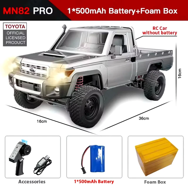 LICENSED 4WD OFF-ROAD 1:12 Full Scale RC CAR MN82 Upgraded MN82 PRO ...