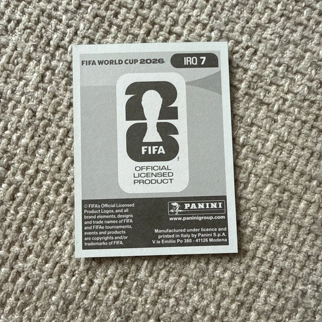 PANINI FIFA WORLD Cup 2026 Official Sticker Collection -Iraq- Zaid ...