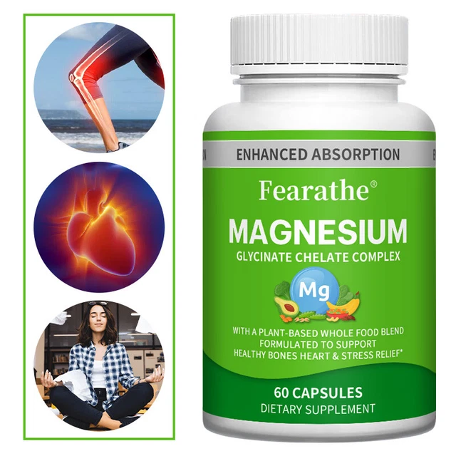 MAGNESIUM CAPSULES - Balance Mood, Promotes Relax,Supports Bone ...