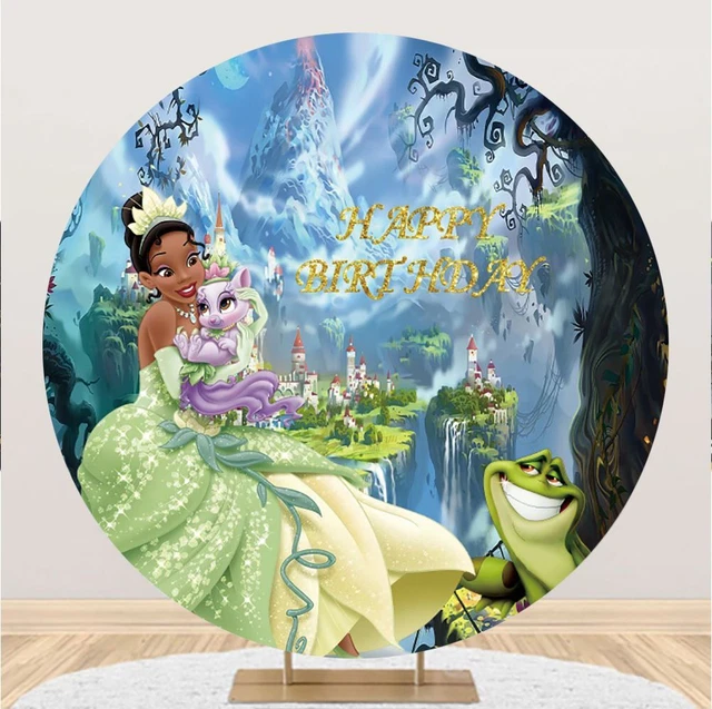 ROUND BACKDROP PRINCESS Girls Photo Birthday Background Party Studio ...