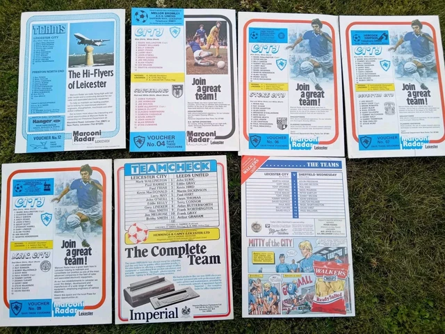 LEICESTER CITY FC Job lot of 7 Programmes 1978-90 £3.30 - PicClick UK