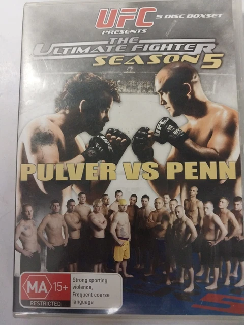 UFC ULTIMATE FIGHTER 5 DVD Team Pulver Vs. Penn Region 4 PAL cg209 £12. ...