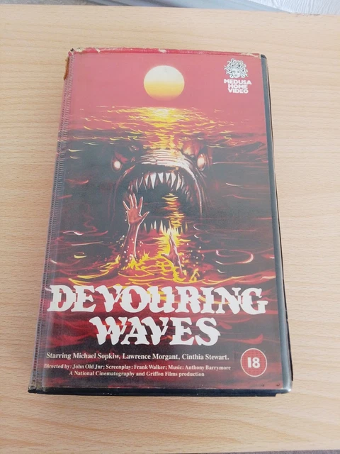 DEVOURING WAVES AKA Monster Shark VHS Video Medusa Horror, Big Box Ex ...