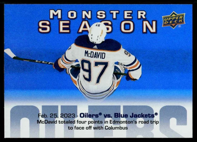 2023-24 UPPER DECK Monster Season #MS-60 Connor McDavid Edmonton Oilers ...