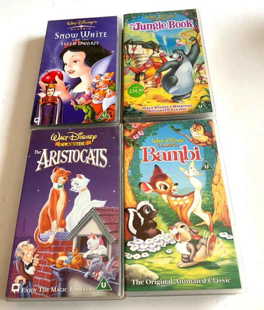 VINTAGE DISNEY VHS BUNDLE Film Classics Video Set of 4 Movies Top Names ...